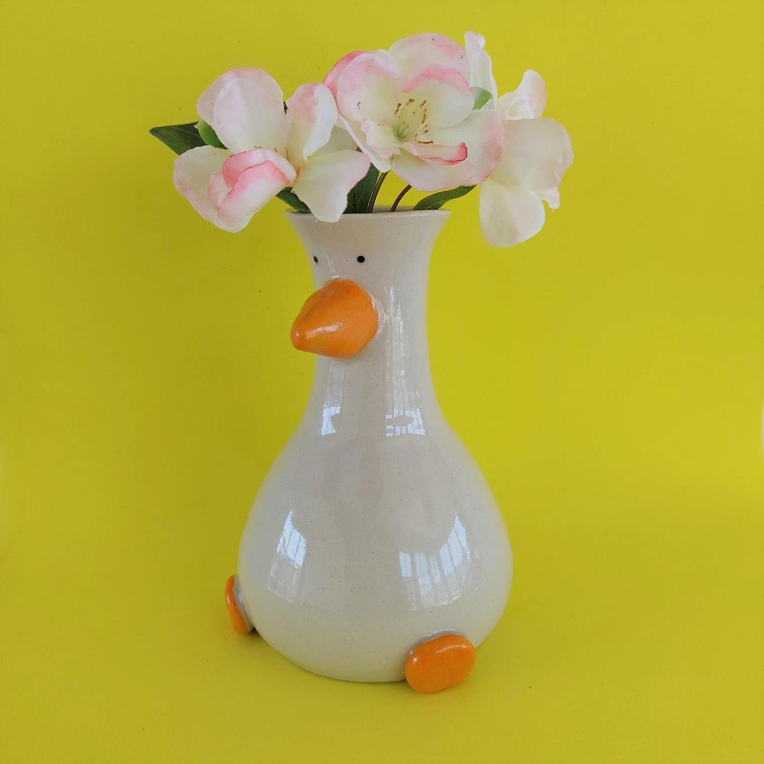 Silly Goose Vase (handmade Ceramic Duck Home Decor Gift) - Etsy