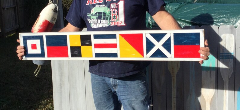 Nautical Code Flag Welcome Sign Coastal and Beach House Decor - Etsy