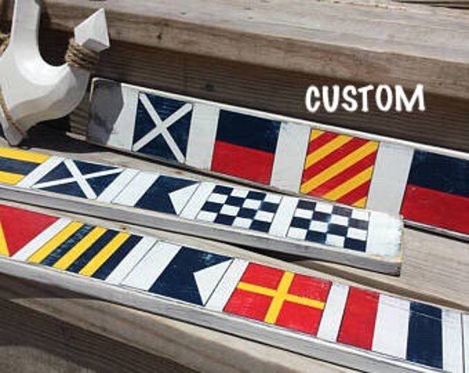 Nautical Code Flag Sign Custom Nursery Beach Wall Decor - Etsy