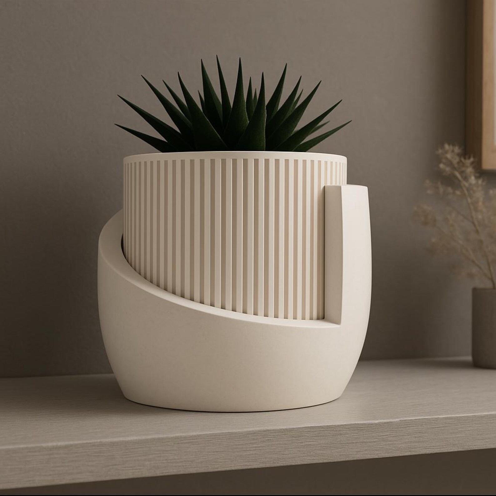 Modern Japandi Planter Set – 3D Printed Minimalist Pot Duo With ...