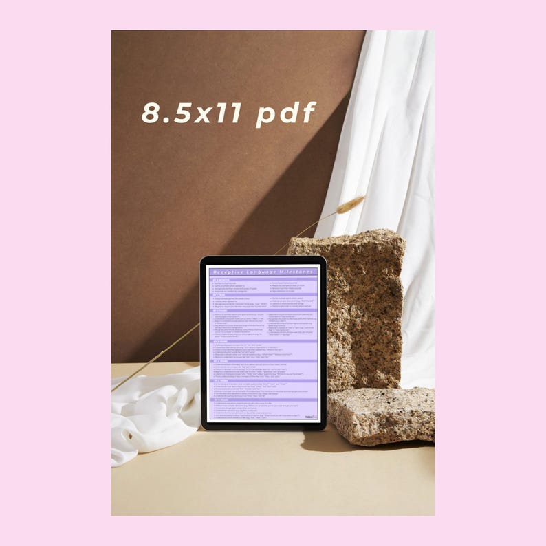 Receptive Language Milestones, Speech Therapy Guide, Resources for Slps ...