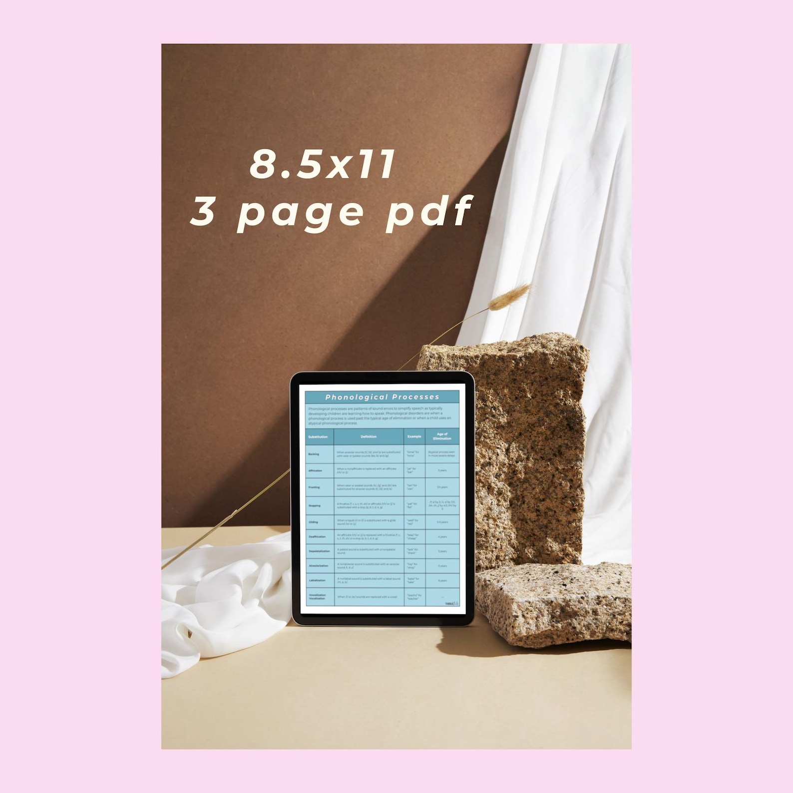 Phonological Processes Guide, SLP Resource, Articulation Disorders ...