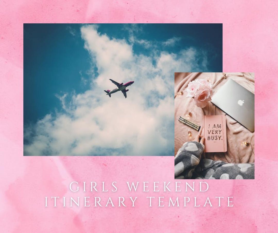 Girls Weekend Itinerary Template - Etsy