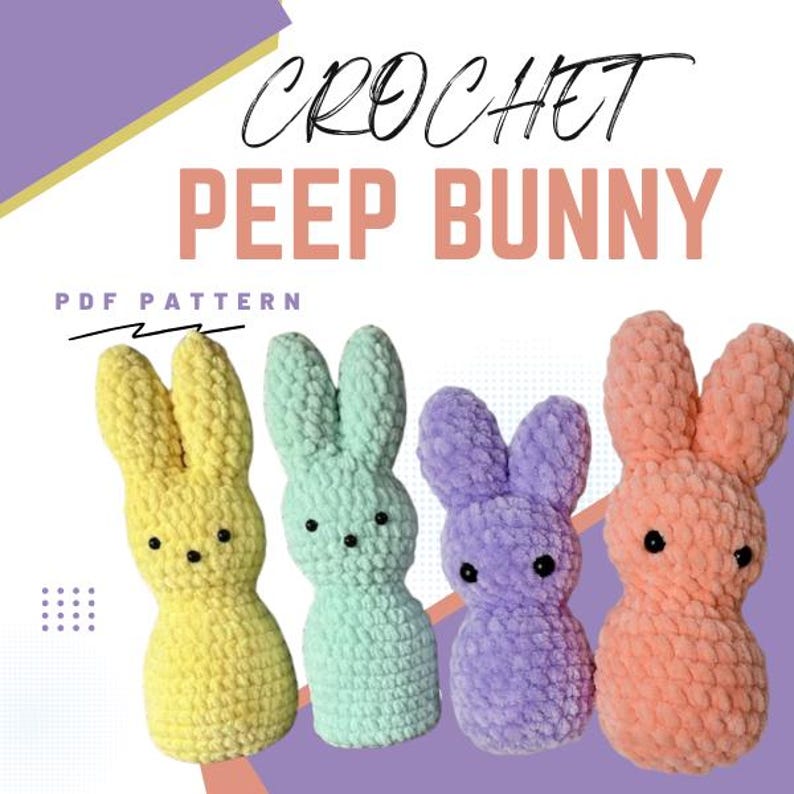 Mini Easter Marshmallow Bunny Crochet Pattern, Mini Easter Marshmallow ...