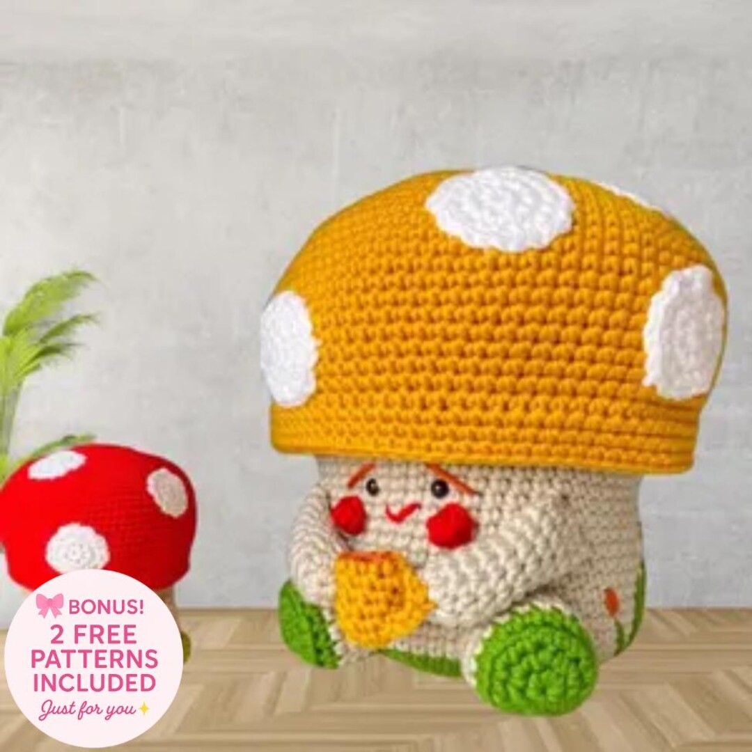 Tofi the Mushroom Crochet Pattern – Cute Amigurumi Plush PDF – Super ...
