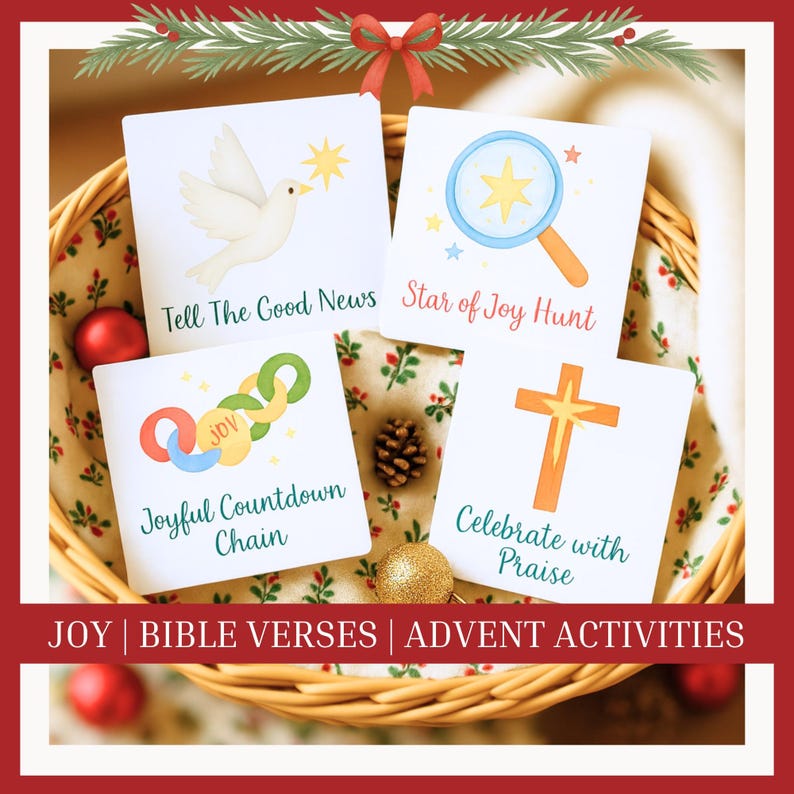 Christian Advent Calendar Printable Download Digital Activity Cards ...