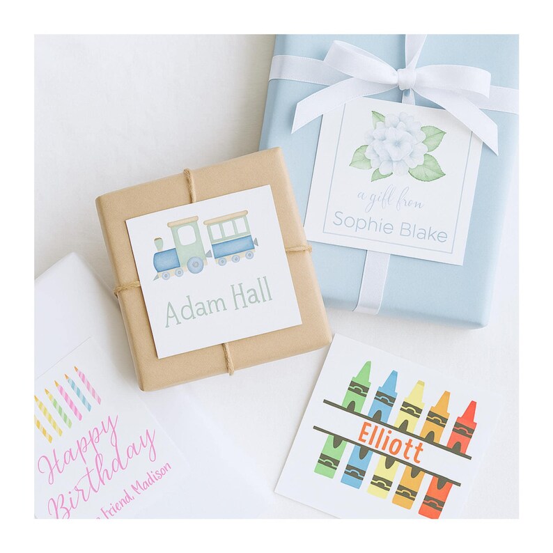 Digital Gift Tag Design Template Printable Favor Card Personalized ...