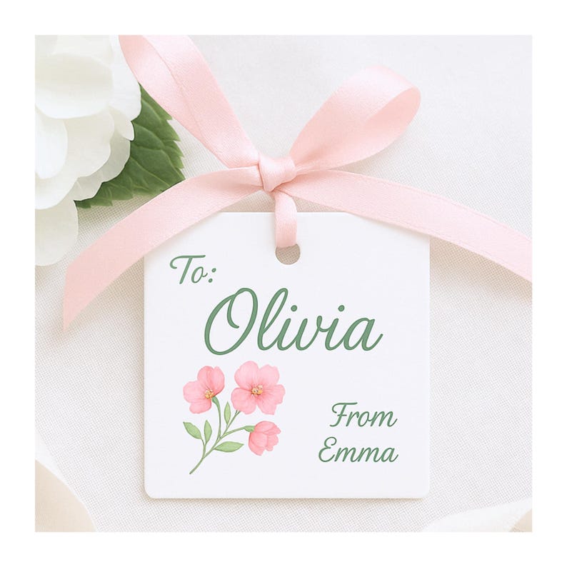 Digital Gift Tag Design Template Printable Favor Card Personalized ...