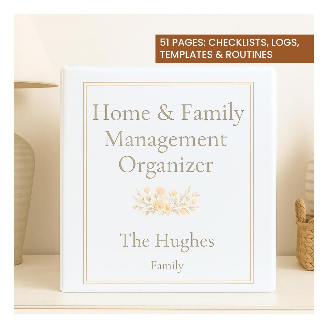 Home Management Organizer Family Schedule Printable Planner Home ...