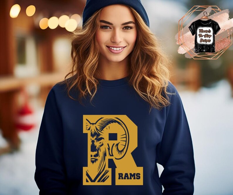 Rams Mascot Crewneck Gameday Sweatshirt Rams Shirt Rams Sweatshirt Ram ...