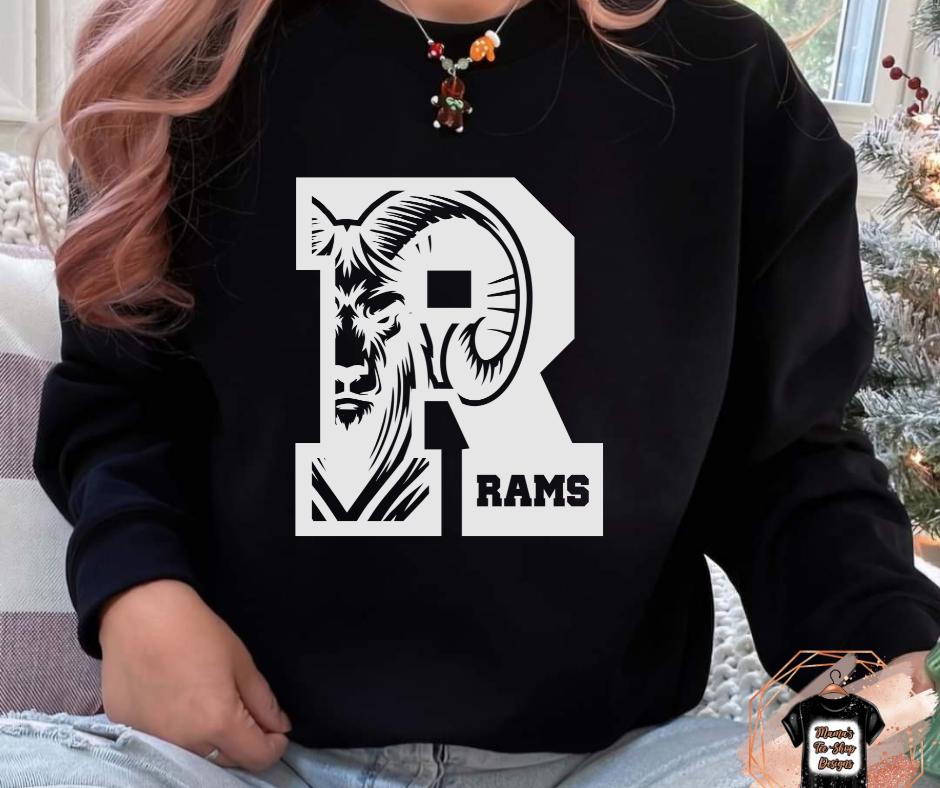Rams Mascot Crewneck Gameday Sweatshirt Rams Shirt Rams Sweatshirt Ram ...