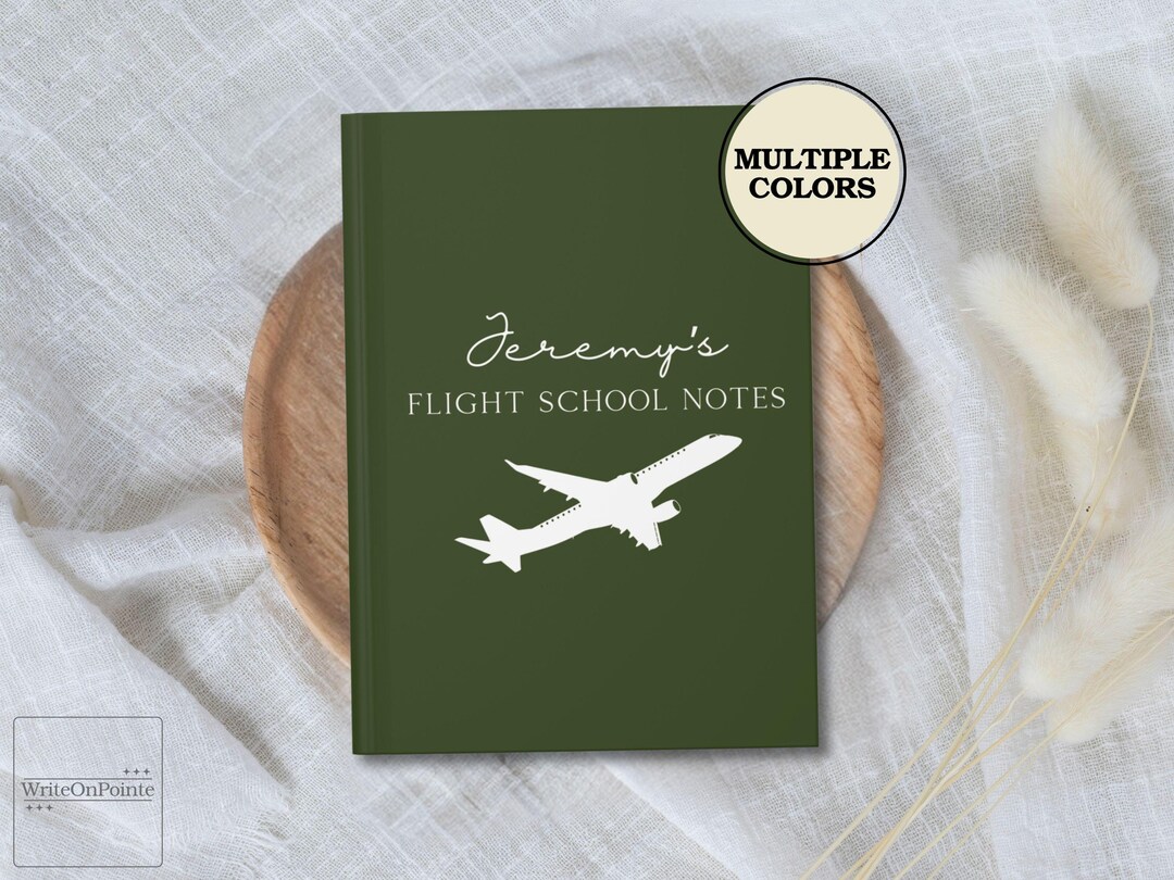 Custom Future Pilot Gifts Flight School Notebook Journal Graduation ...