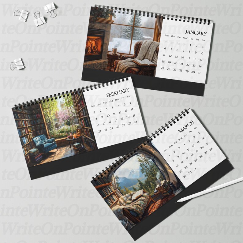 Cozy Book Desk Calendar 2026 Bookish Gifts for Reader Women Book Lover ...