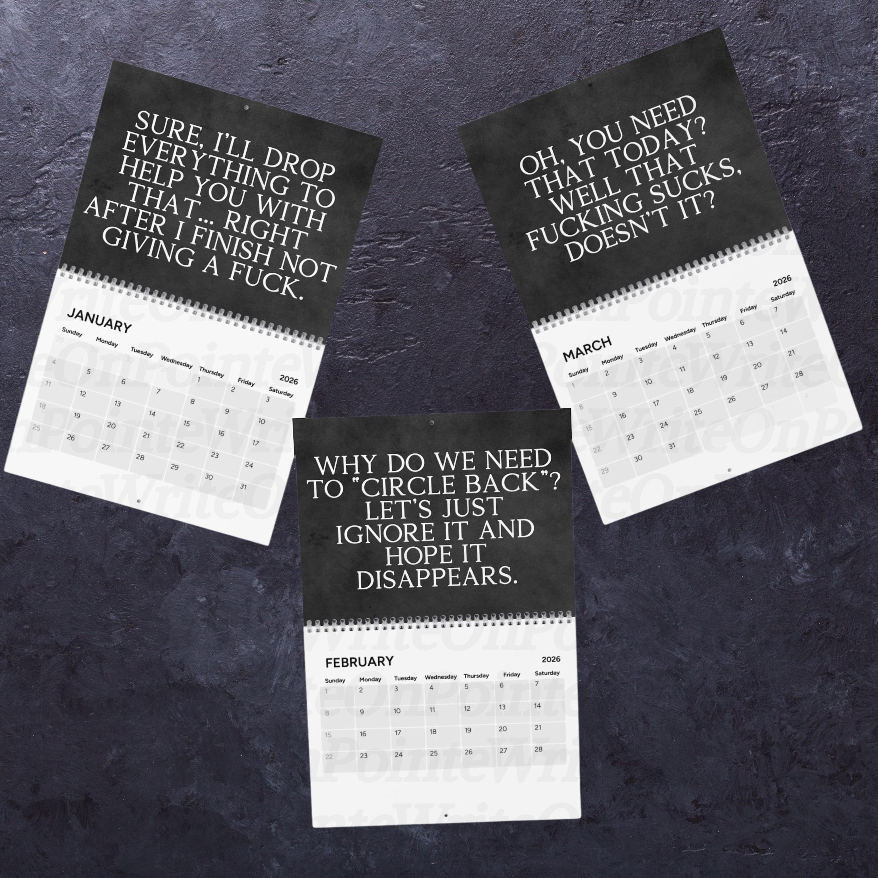 Funny 2026 Wall Calendar Work Office Humor Gifts Coworkers Manager ...