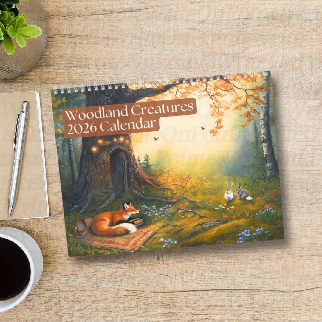 2026 Woodland Creatures Calendar Cute Nature Wall Calendar Deer Fox ...