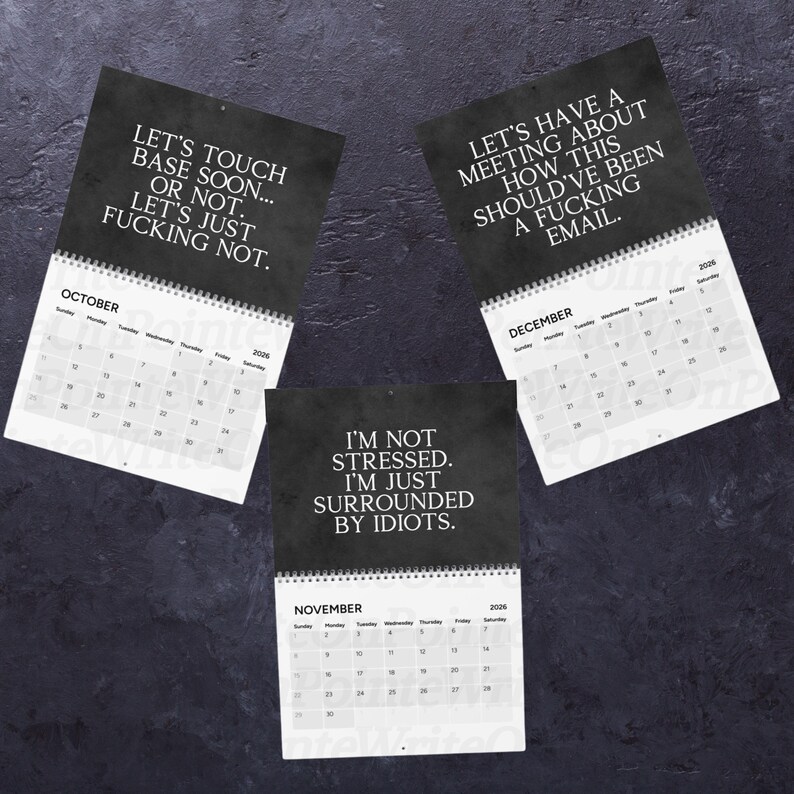 Funny 2026 Wall Calendar Work Office Humor Gifts Coworkers Manager ...
