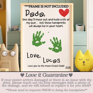 Custom Dad Handprint Craft Father's Day Gift From Kids Gift for Dad ...