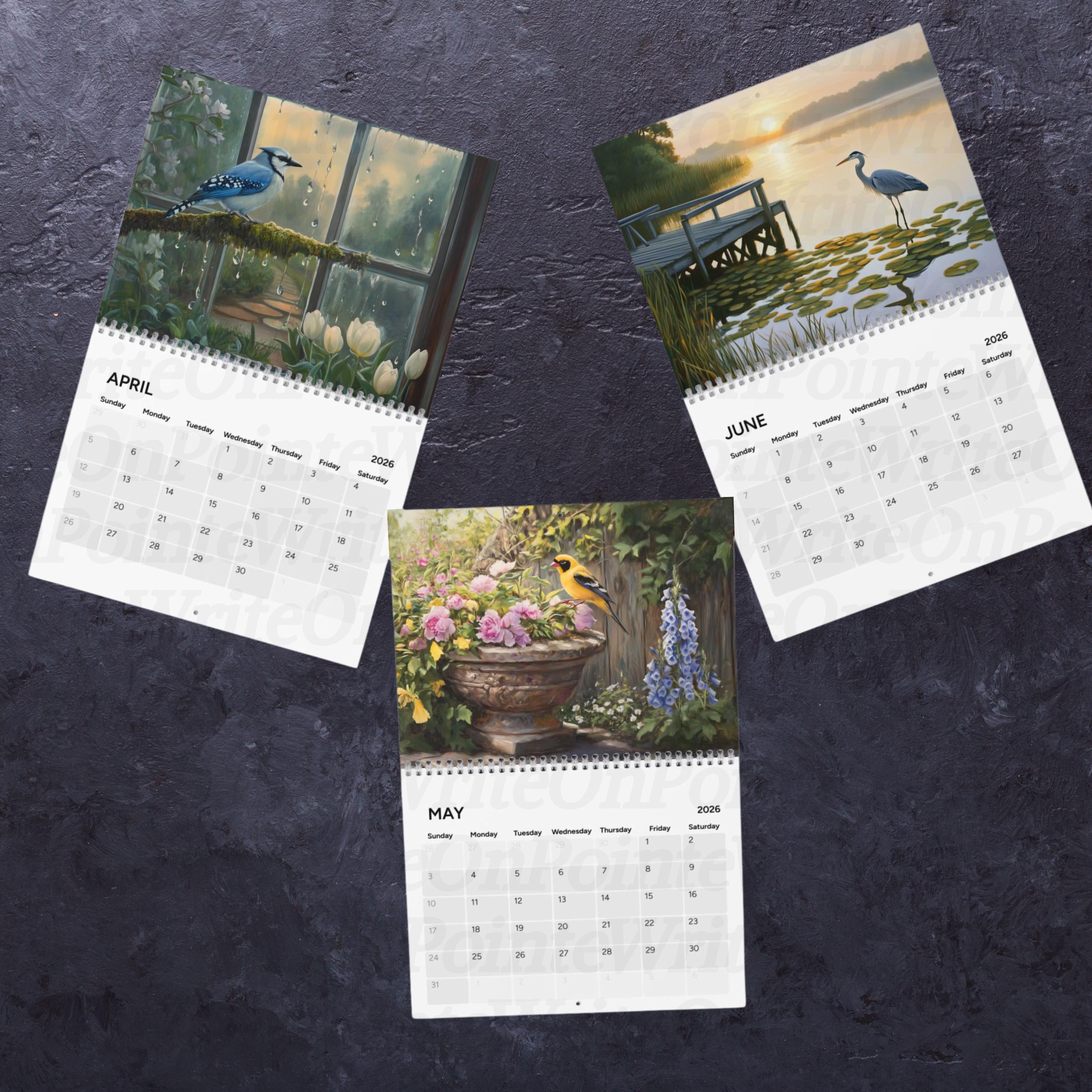 Birds Wall Calendar 2026 Cute Birding Monthly Calendar Bird Lover Gifts ...