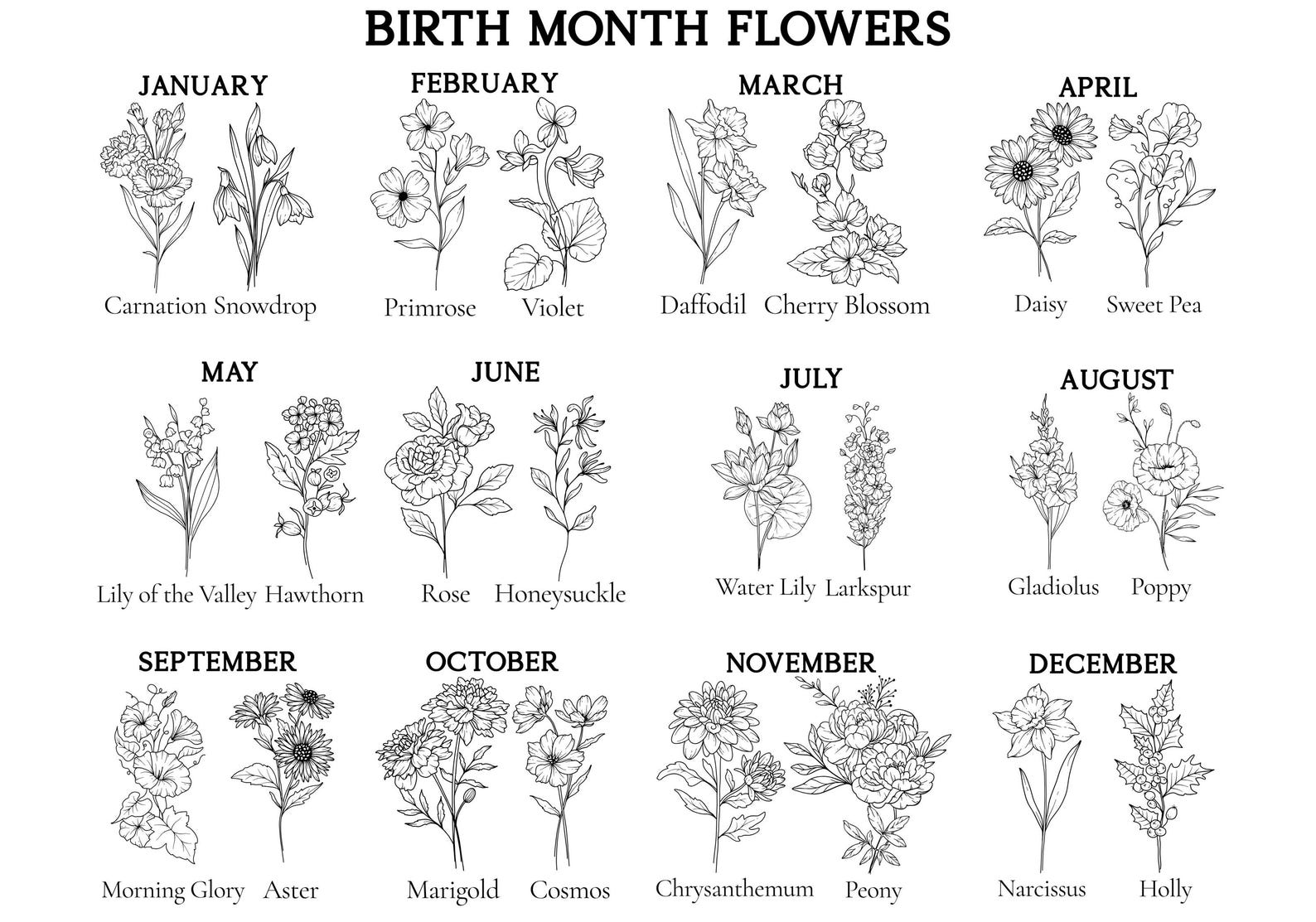 Custom Letters to My Daughter Journal Birth Month Flower Notebook ...