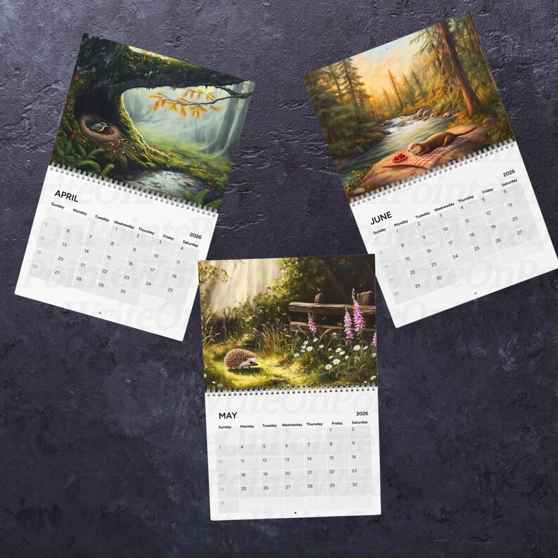 2026 Woodland Creatures Calendar Cute Nature Wall Calendar Deer Fox ...