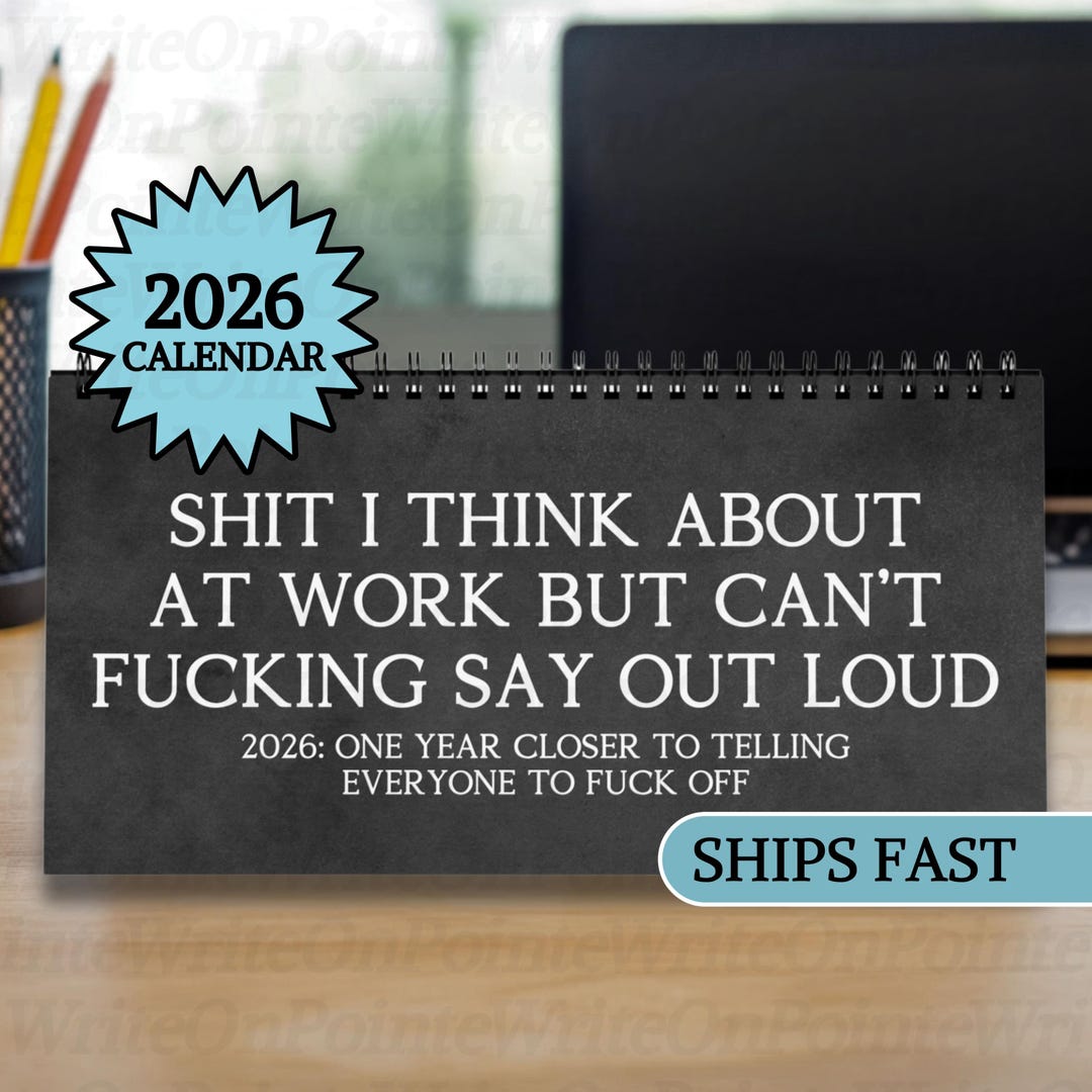 Funny 2026 Desk Calendar Office Work Humor Gifts Coworkers Manager ...