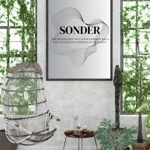 Printable Wall Art - Minimalist Typography Poster - ‘sonder’ Definition ...