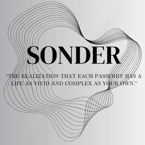 Printable Wall Art - Minimalist Typography Poster - ‘sonder’ Definition ...