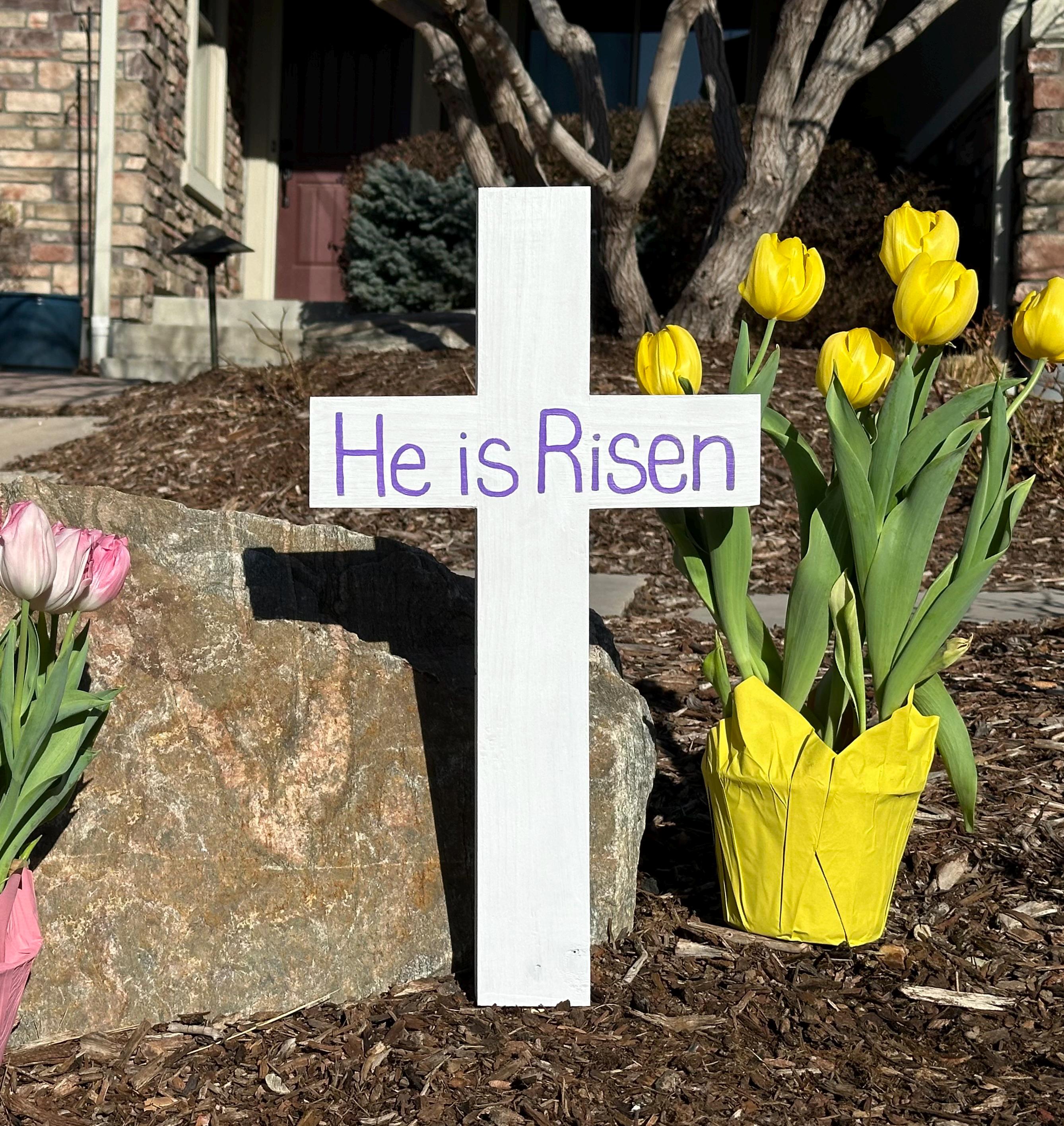 Front Yard Cross, Wooden Cross Sign, Cross for Easter, Yard Cross ...