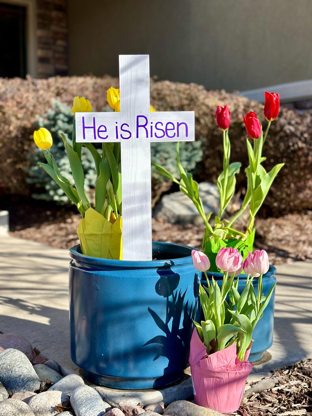 Front Yard Cross, Wooden Cross Sign, Cross for Easter, Yard Cross ...