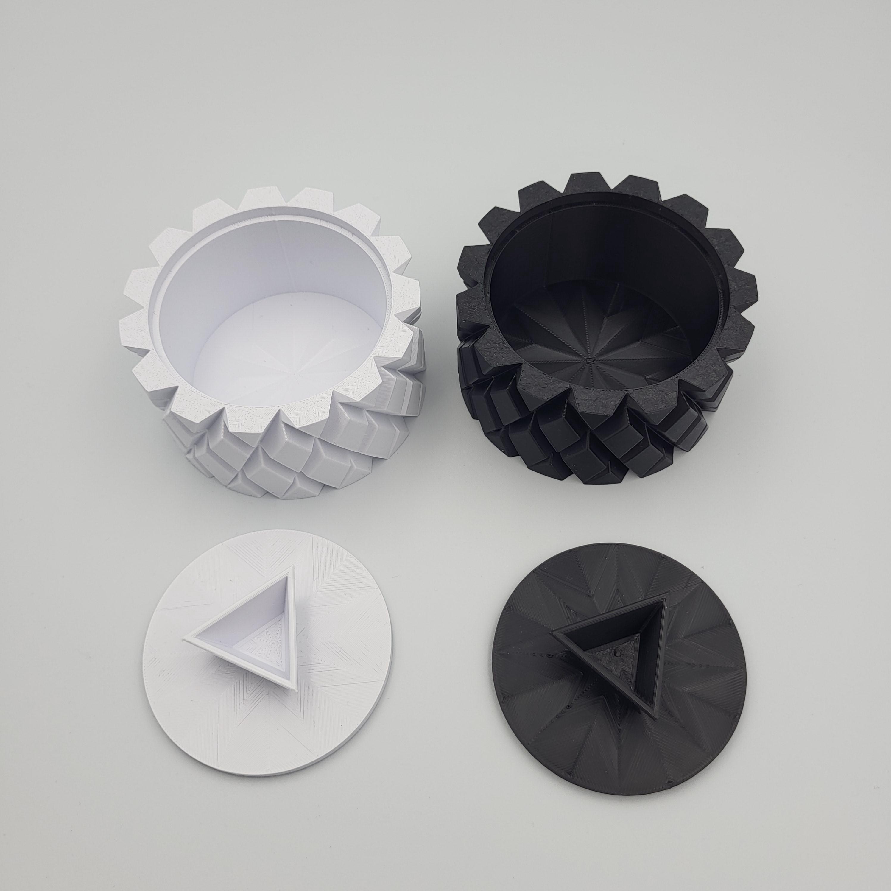 Geometric 3d-printed Container Bold & Unique Small Storage Box Black ...