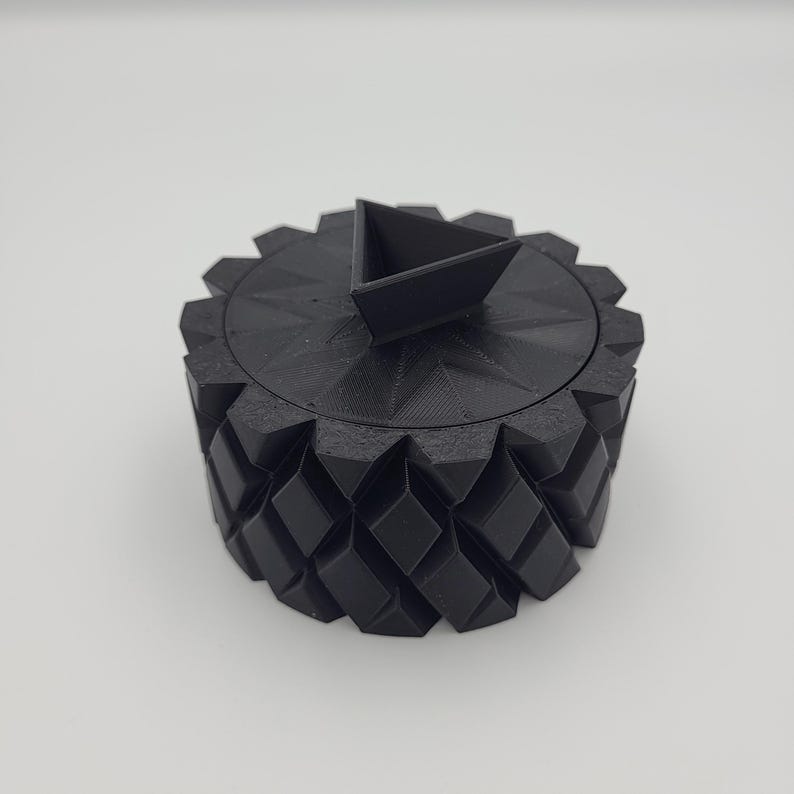Geometric 3d-printed Container | Bold & Unique Small Storage Box Black ...