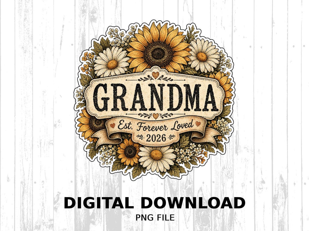 Oma Est 2026 PNG, Muttertag Mama PNG - Etsy.de