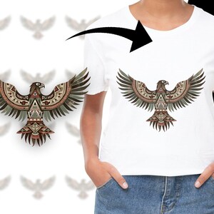 Western Aztec Eagle PNG: Retro Bird Graphic | Sublimation T-shirt ...