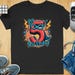 Shark Superhero 5th Birthday PNG: Kids Party Sublimation (digital ...