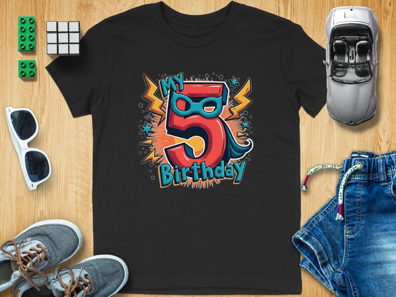 Shark 5th Birthday PNG: Kids Party Theme (digital Download) - Etsy