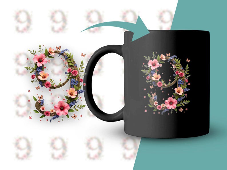 Birthday Number 9 PNG File for Digital Download, Perfect for Birthday ...