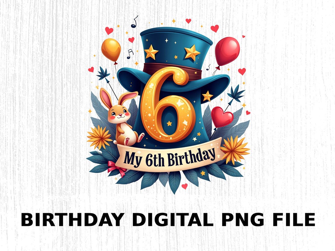 6th Birthday Party PNG: Kids Tumbler Cup Design | Kids Party ...