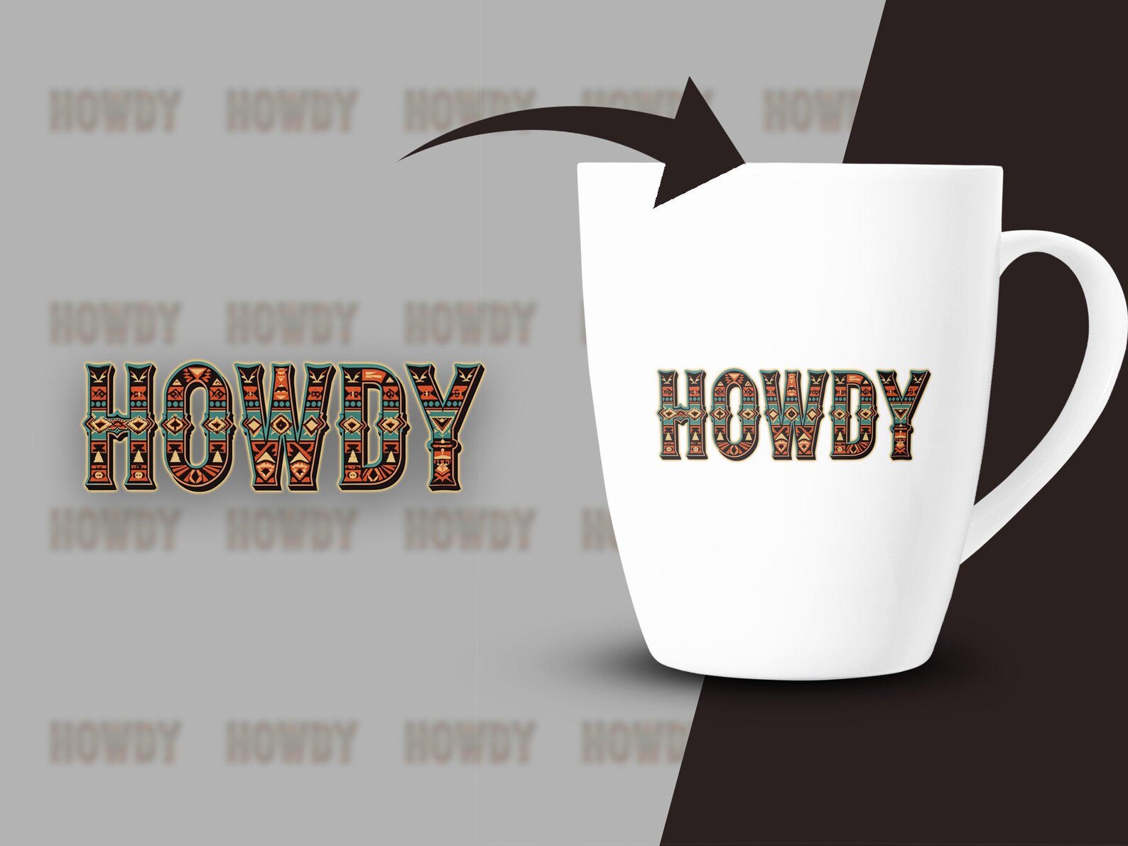 Howdy Western Png, Country Music Png, Womens Western Png, Aztec Png ...