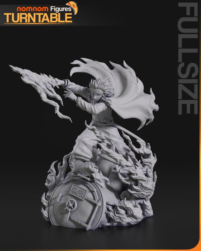 Kyojuro Rengoku | 8K 3D Printed Figure | Unpainted Model by Nomnom ...