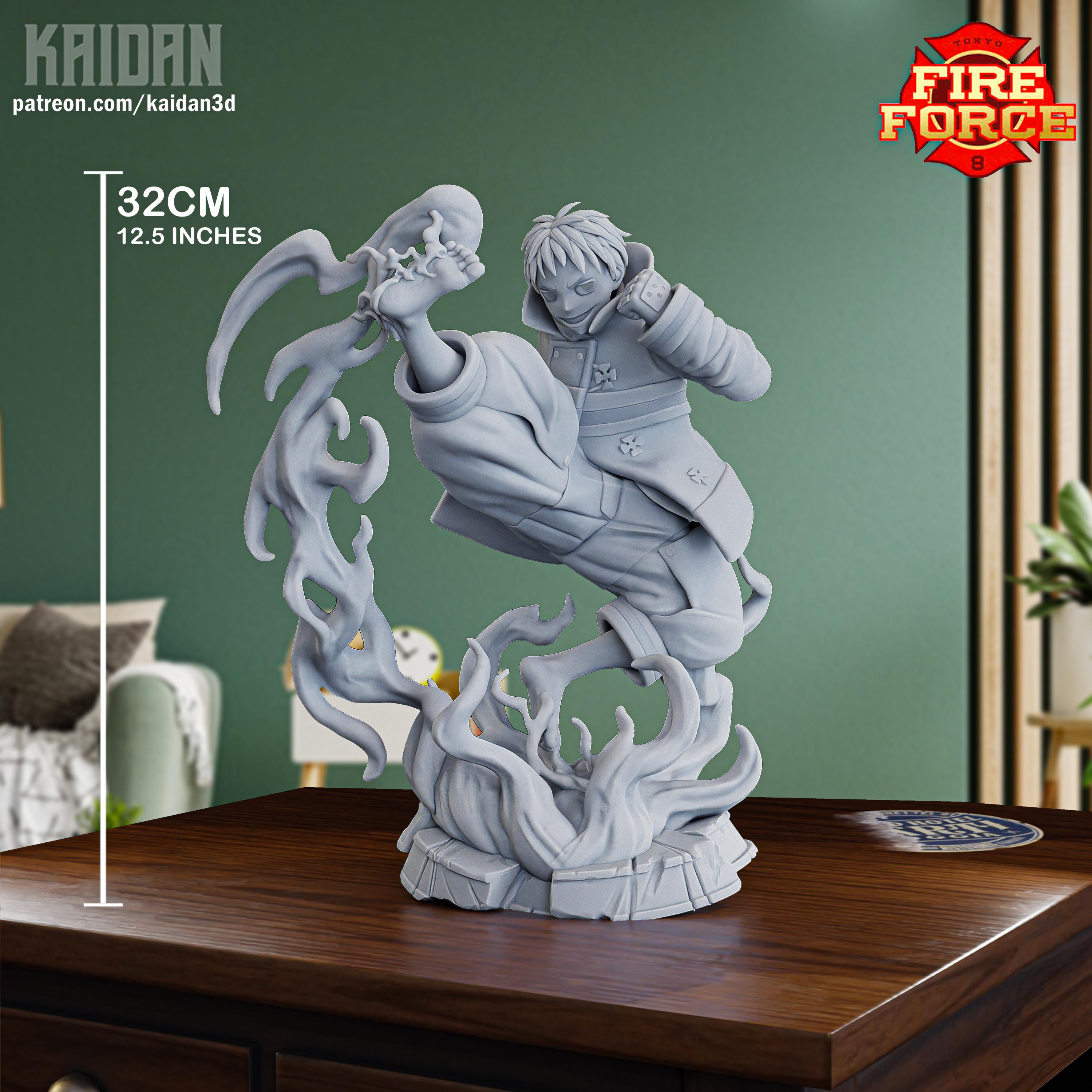 Shinra Kusakabe - Fire Force | 8K 3D Printed Figure | Unpainted Model ...