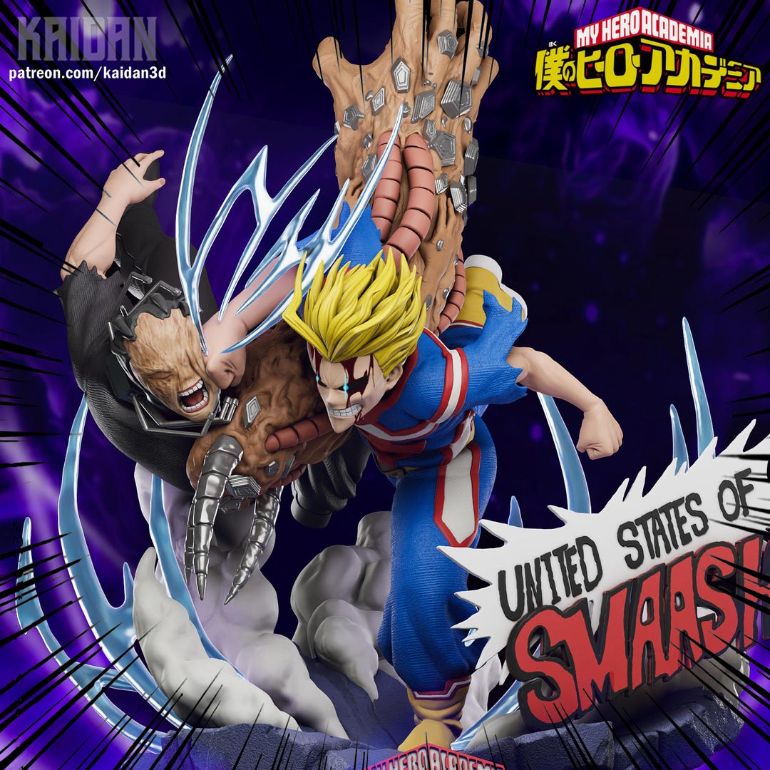 All Might Vs All for One | 8K 3D Printed Figure | Model by Kaidan3d ...