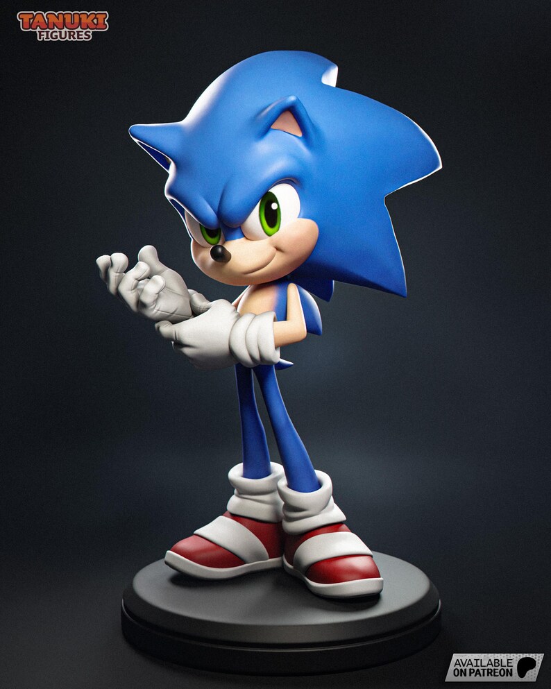 Sonic | 8K 3D Printed Figure | Model by Tanuki | High-detail | Ideal ...