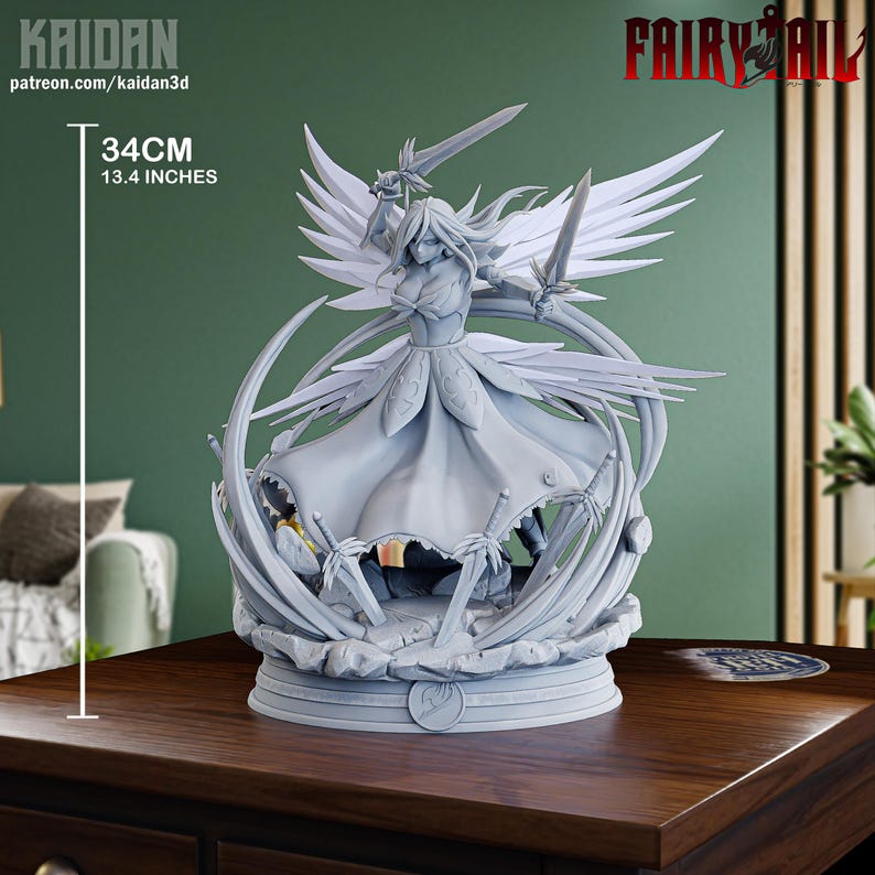 Erza Scarlet - Fairy Tail | 8K 3D Printed Figure | Model by Kaidan3d ...