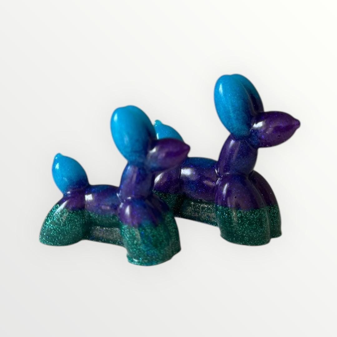 Miniature Balloon Dogs, Epoxy Resin and Glitter, Home Decor Accents - Etsy
