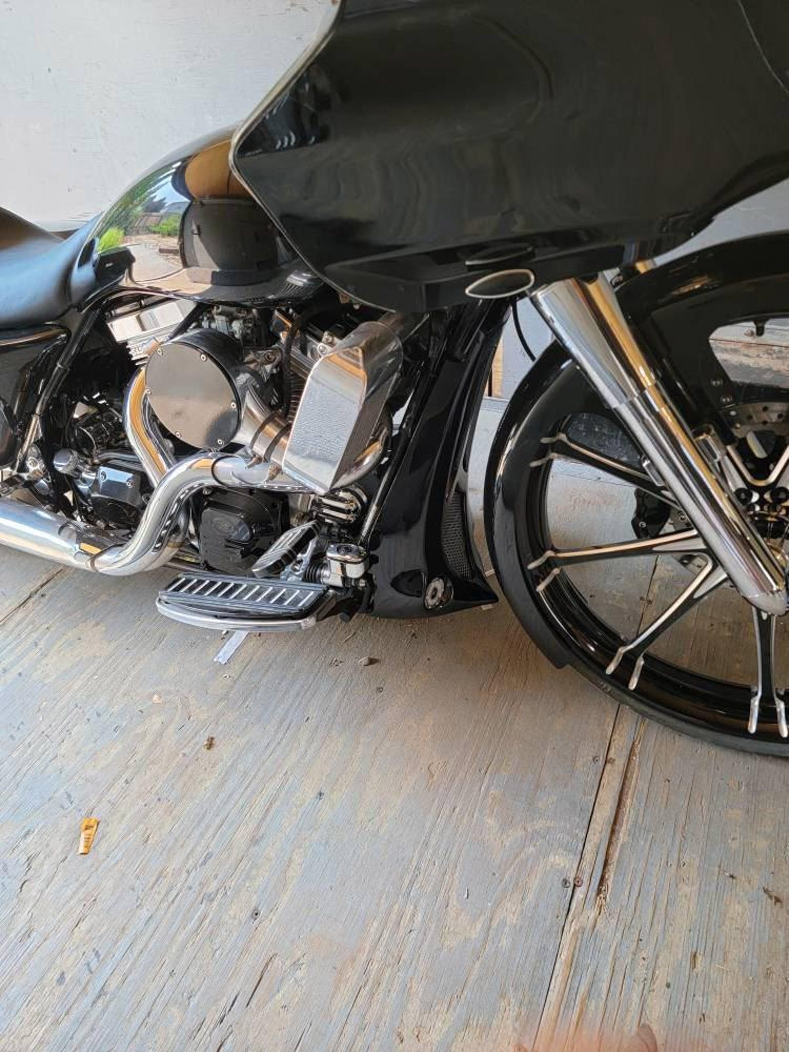 Harley Touring Raked Chin Spoiler With Lights - Etsy