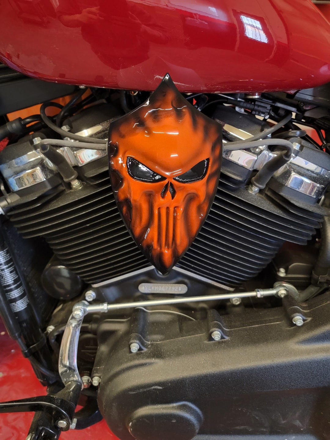 Custom Side-mounted Coil Cover With 3D Punisher Stretching Through - Etsy
