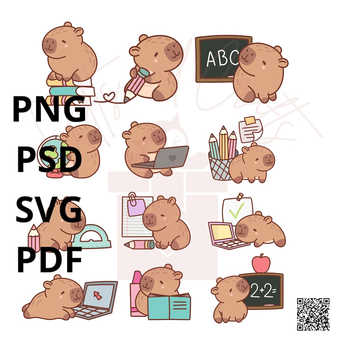 Capibaras escuela - Etsy México