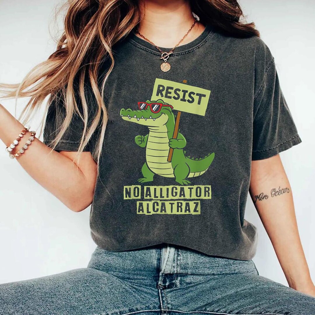 Anti Alligator Alcatraz T-shirt, No Alligator Alcatraz, Florida ...
