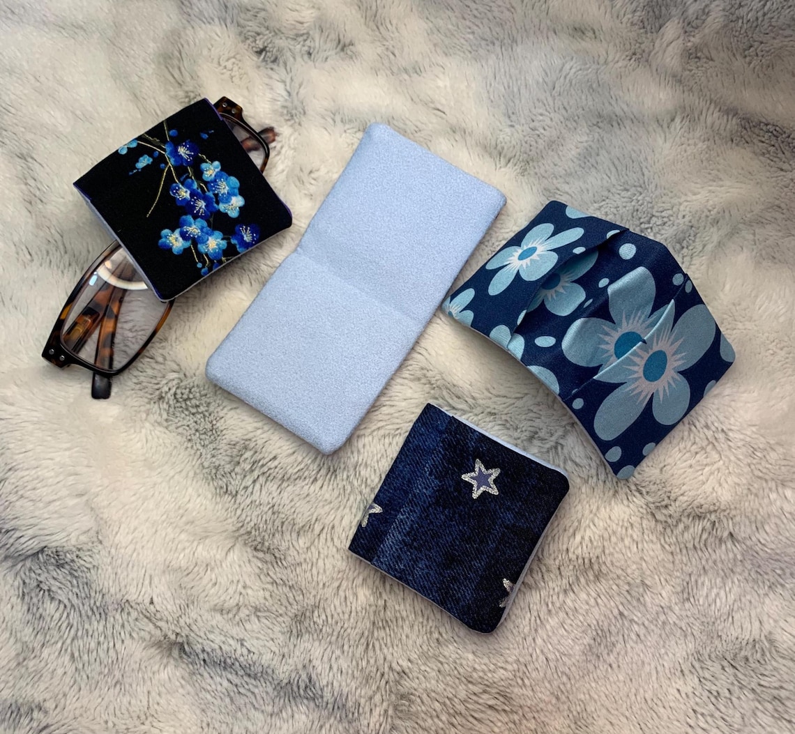 Fabric Eyeglass Cleaning Cloth With Finger Pockets. - Etsy