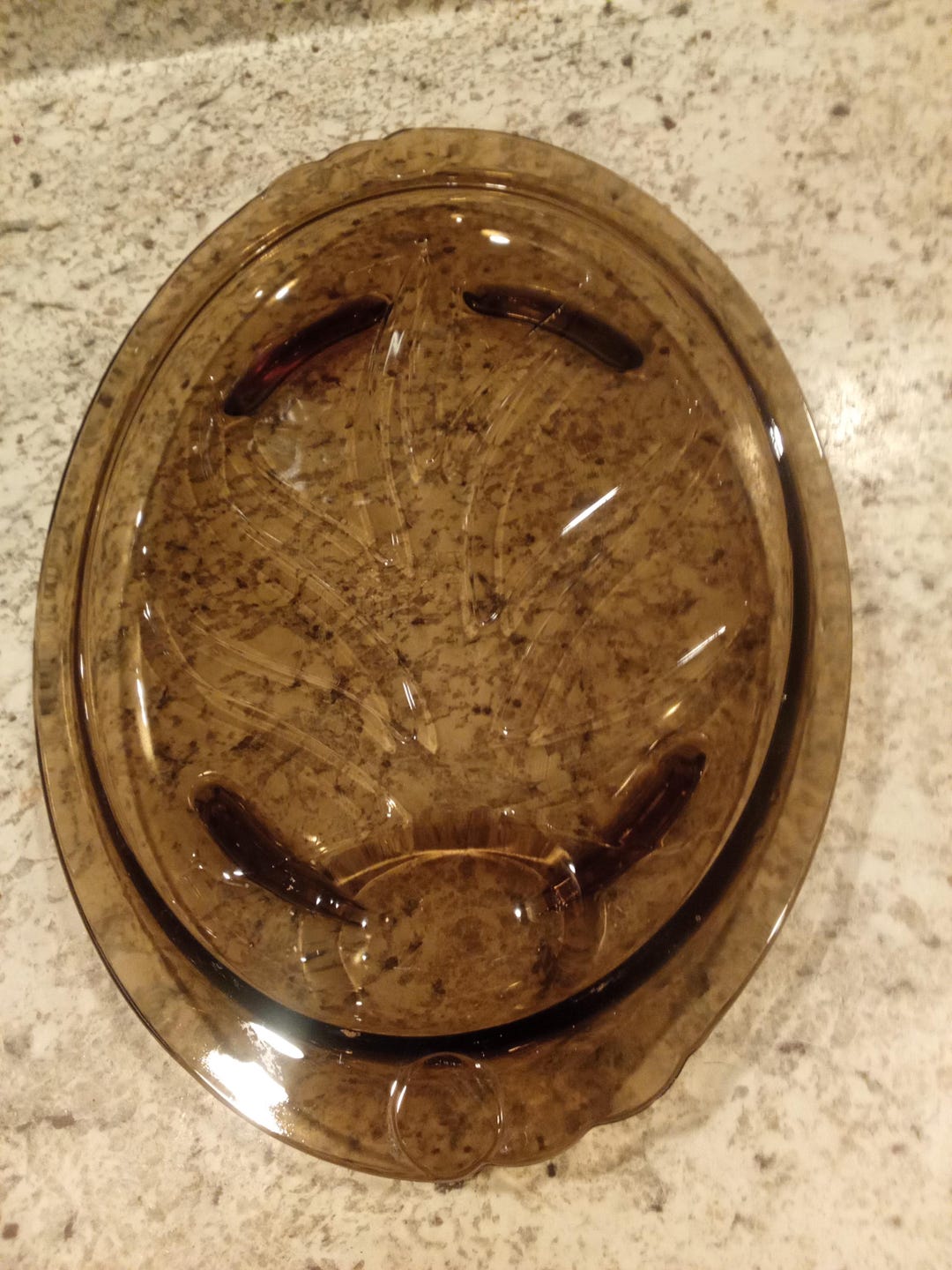 Vintage Pyrex Amber Tree of Life Platter - Etsy